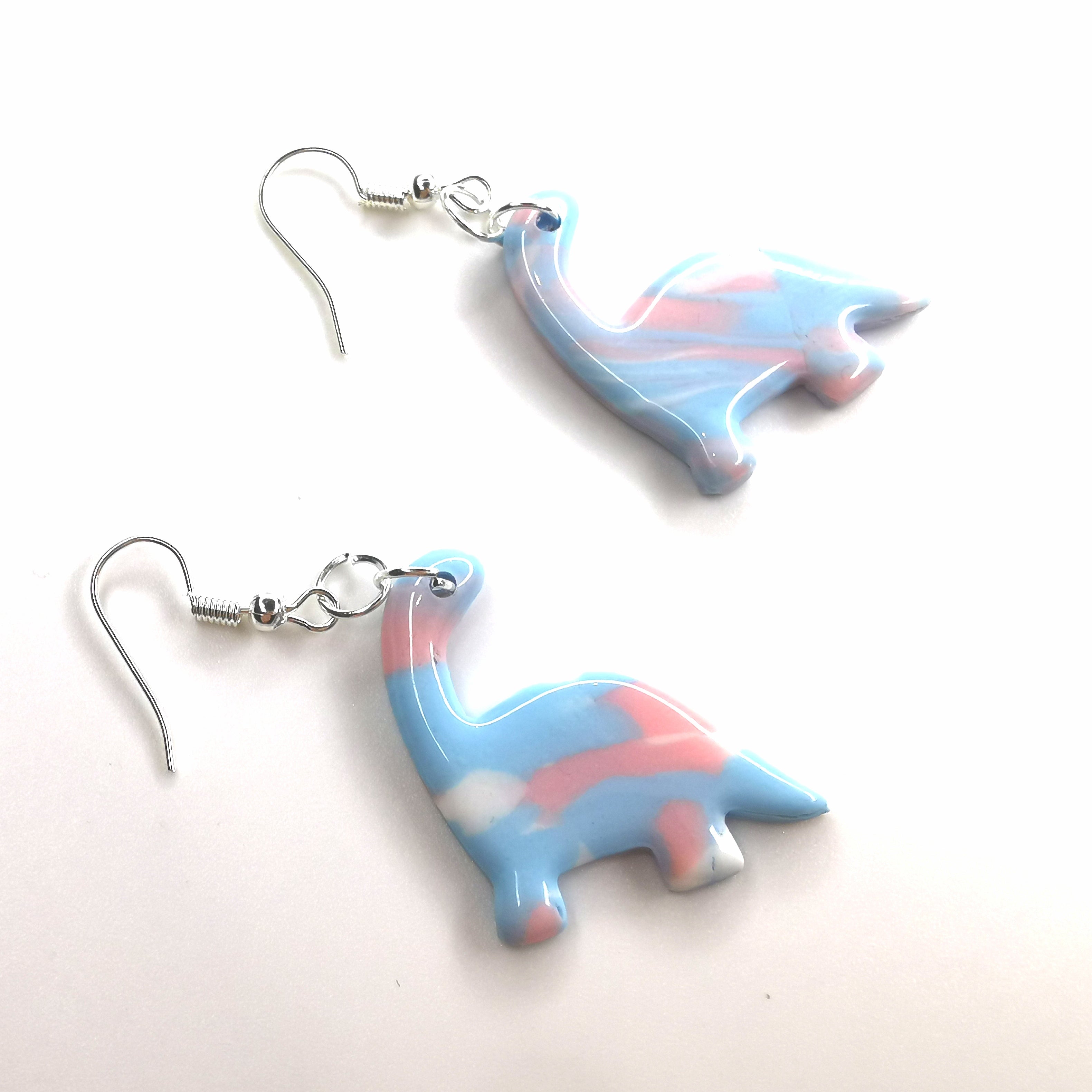 LGBTQ+ Pride Transgender Incognito Dinosaur Polymer Clay Earrings ...